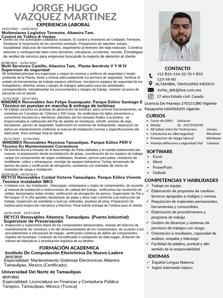 CV Hugo Vazquez | PDF