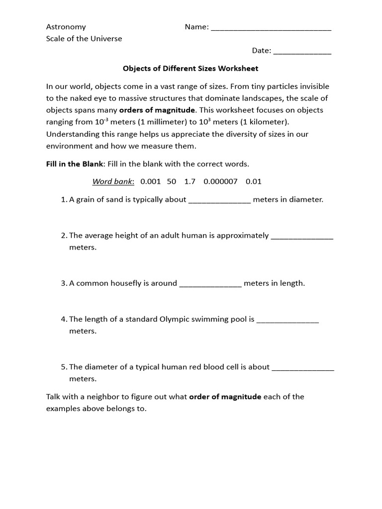 Order of Magnitude Intro | PDF