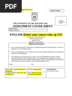 Assignment Cover Page - Format | PDF | Art | Science & Mathematics