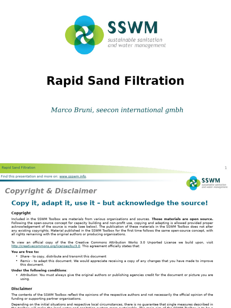 Rapid Sand Filtration | PDF