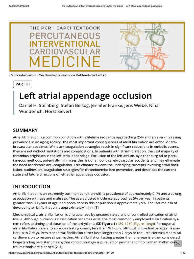 Left Atrial Appendage Occlusion | PDF