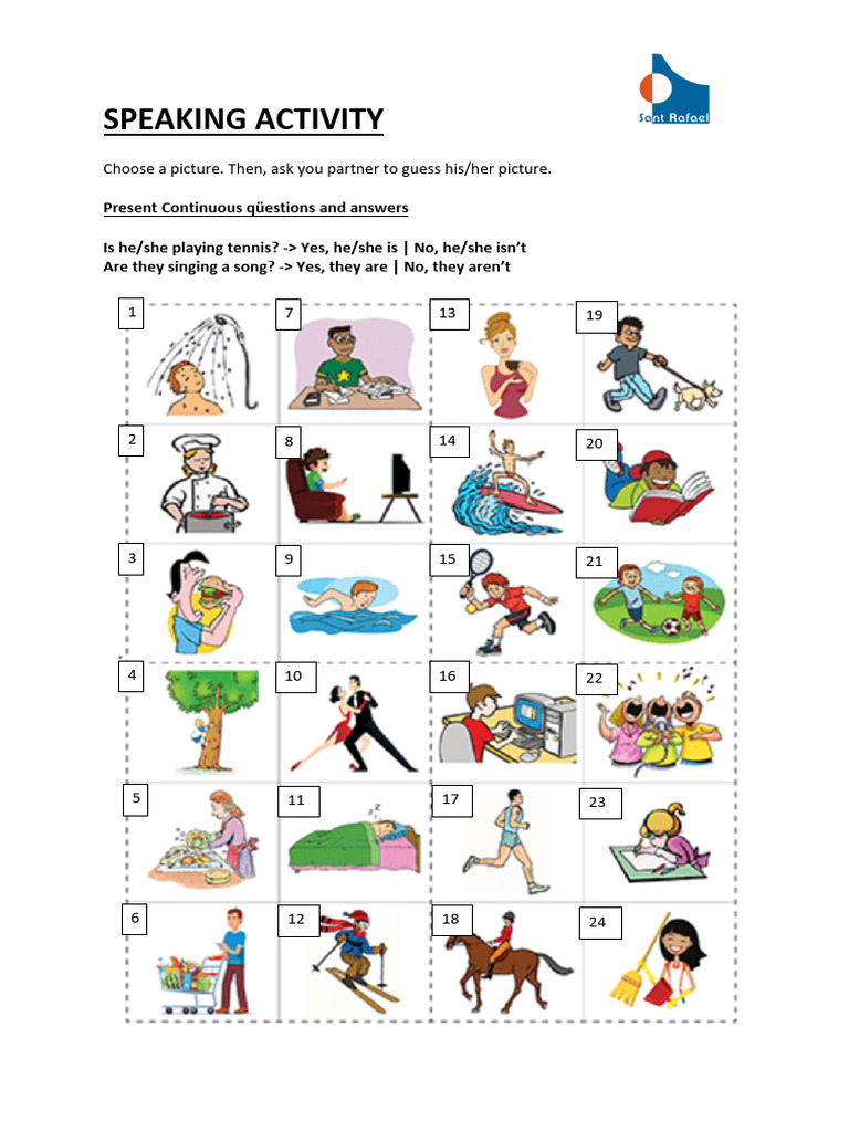 Guess who Present Continuous | PDF