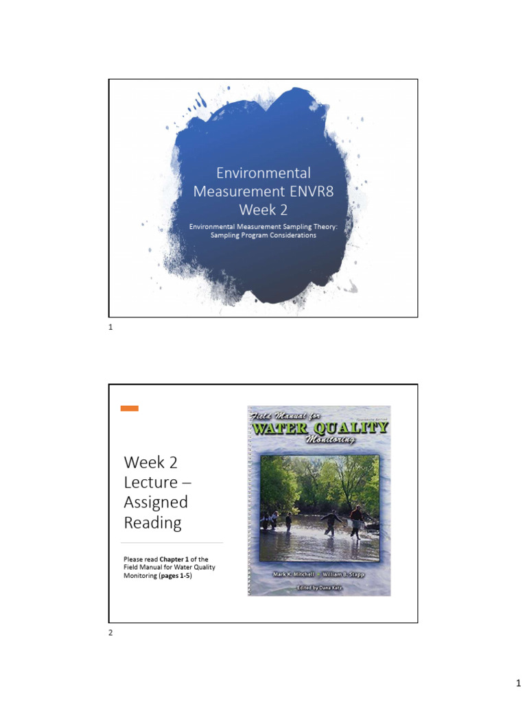 Environmental Measurement Lecture Week 2 | PDF