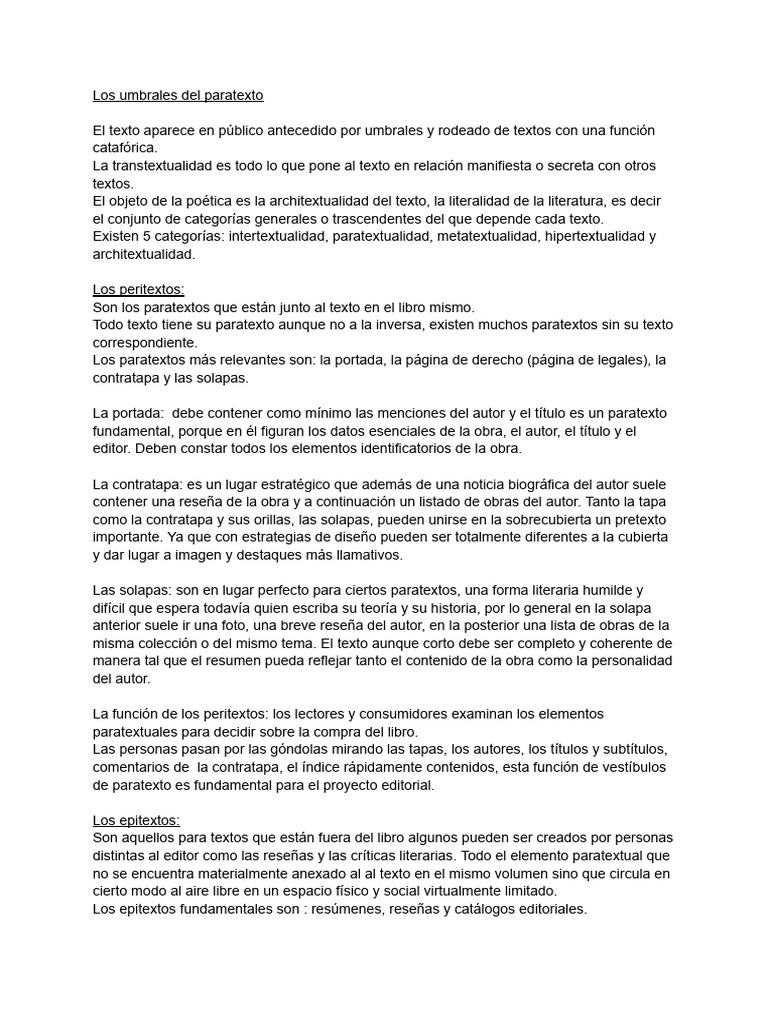 2- Los paratextos | PDF