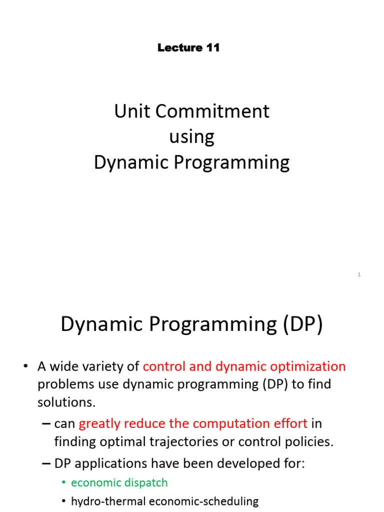 Slides UC Using Dynamic Programming | PDF