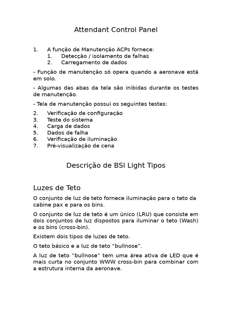 Attendant Control Panel | PDF