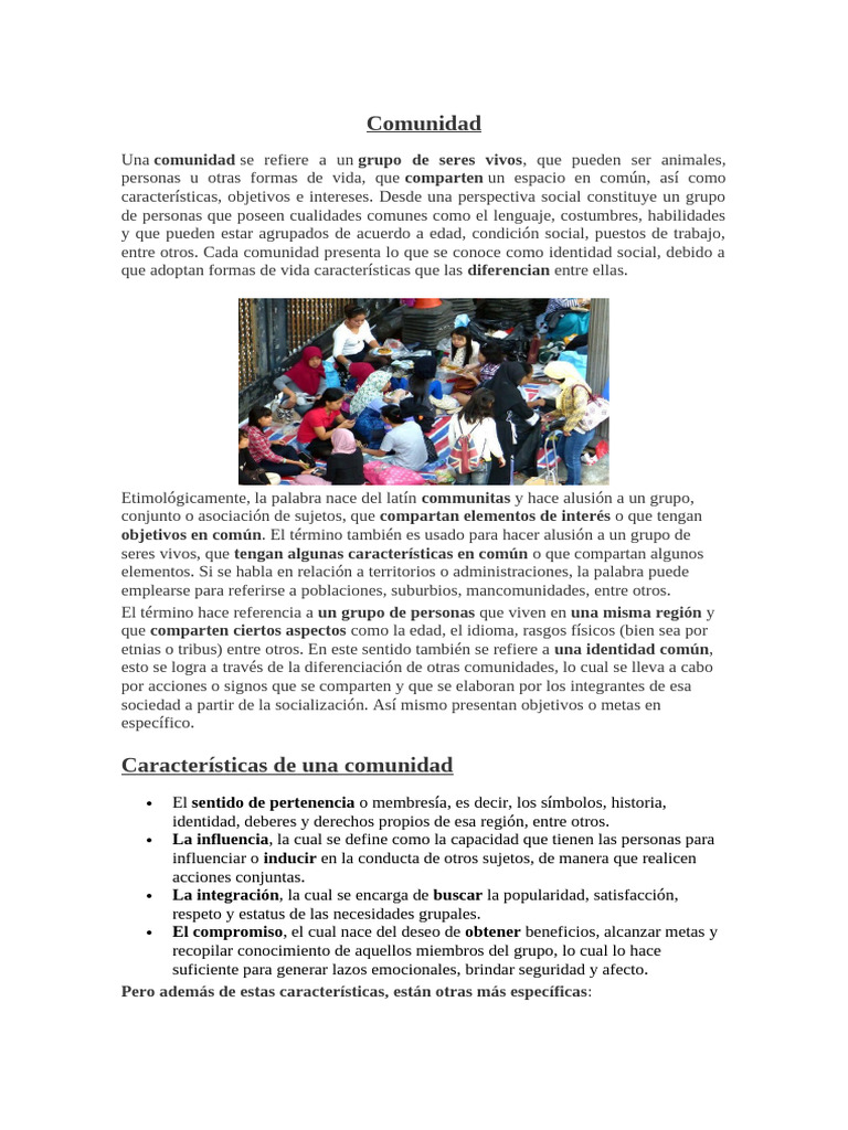 Comunidad | PDF