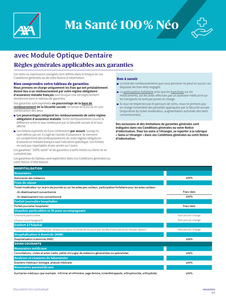 Tableau de Garanties | PDF