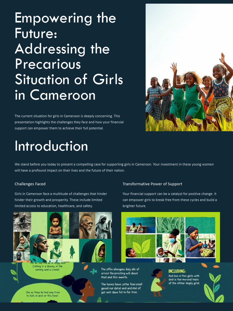 Empowering The Future Addressing The Precarious Situation of Girls in Cameroon | PDF