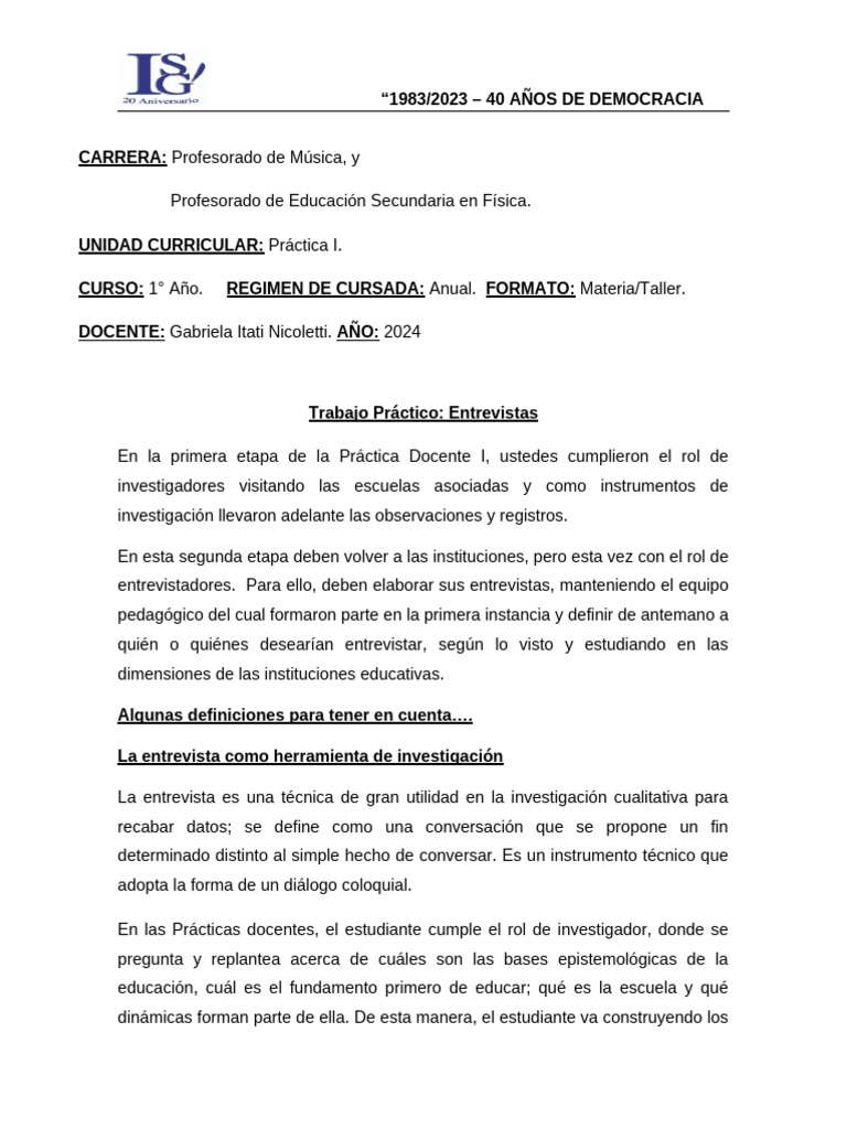 TP Practica Entrevistas | PDF