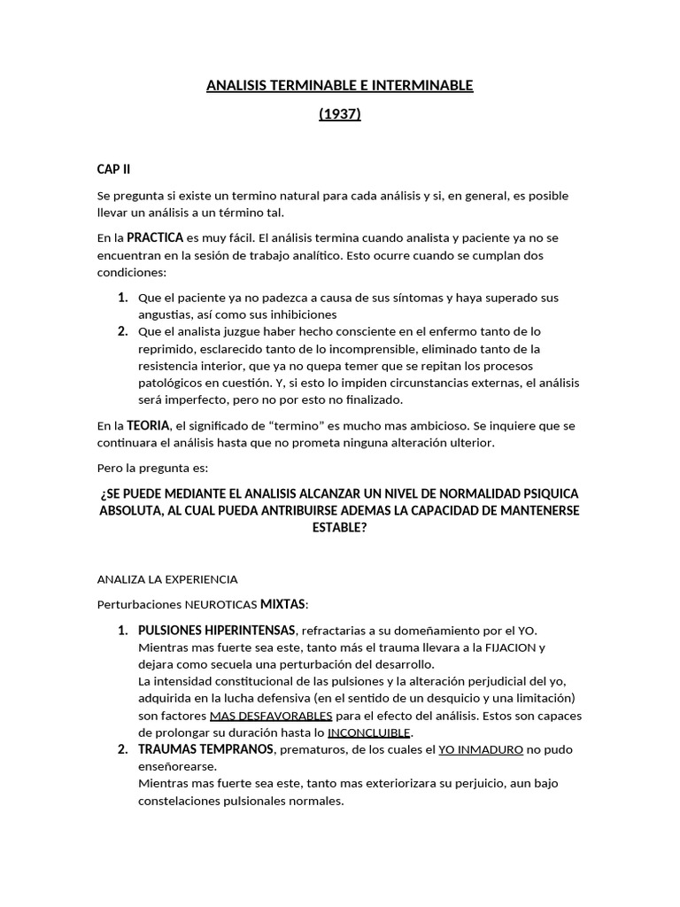 ANALISIS TERMINABLE E INTERMINABLE | PDF