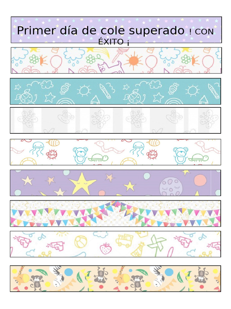 Pulseras Primer Dia Superado Plantilla | PDF