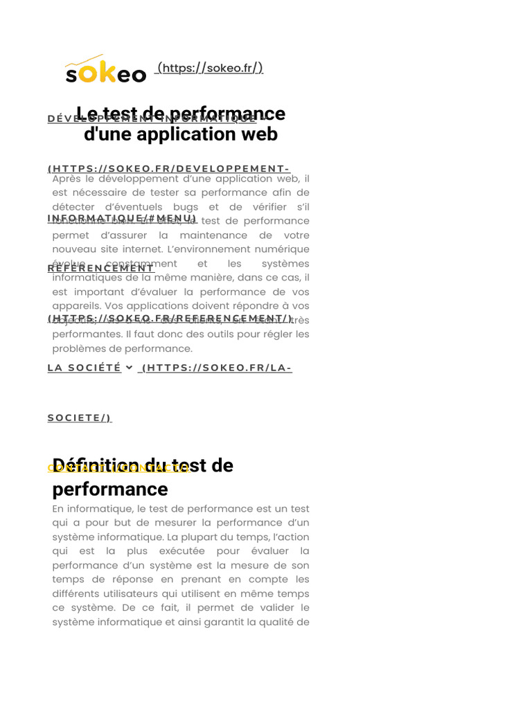 Qu'Est-ce Que Le Test de Performance d'Une Application Web ? | PDF