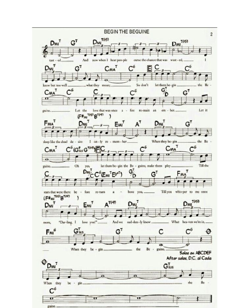 Begin The Beguine | PDF