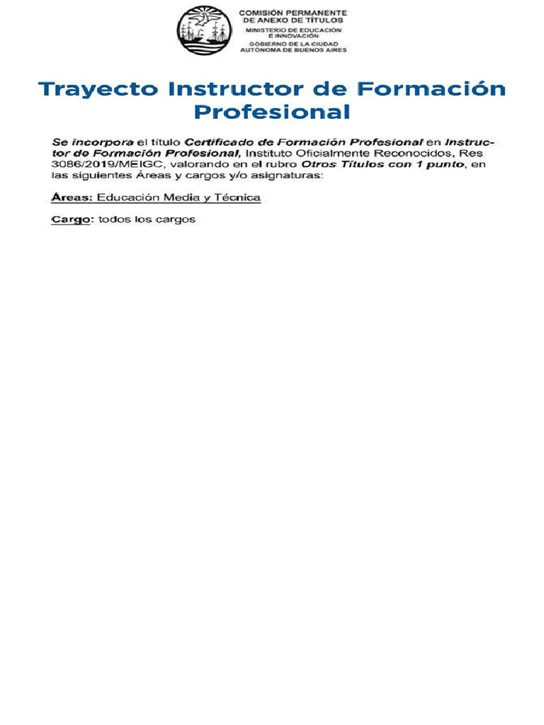 Trayectos Formativos CFP Incumbencias | PDF