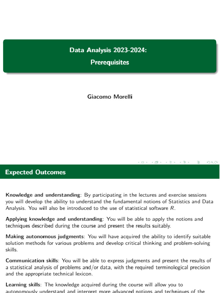 statistics slides | PDF