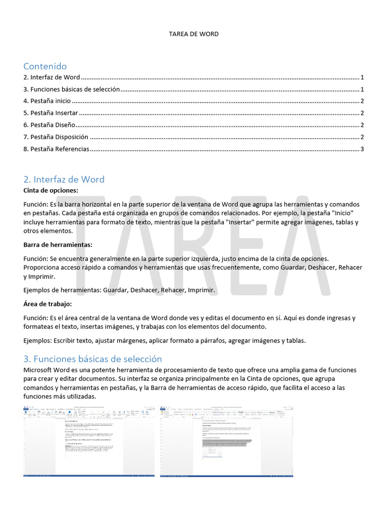 Tare Básica Word | PDF