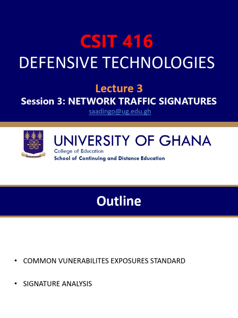 Session3 - Network Trafic Signaturres | PDF
