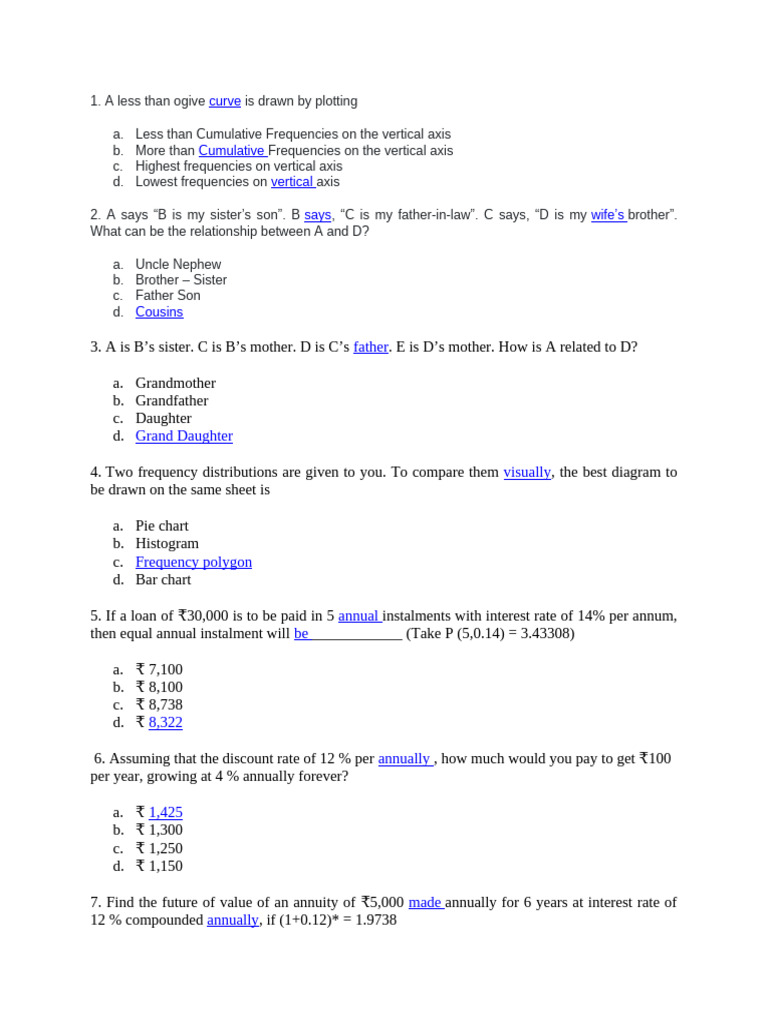 Math Ca Papaer | PDF