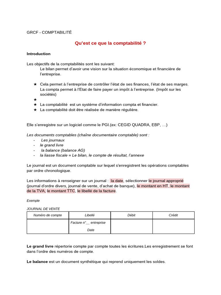 GRCF - Comptabilite | PDF