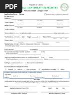 Form 9 - Application For Renewal of National Identification Card Form | PDF