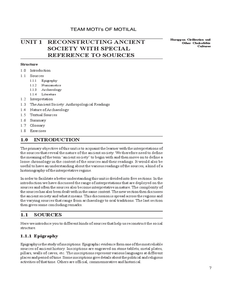 Sources of Ancient Indian History | PDF | Epigraphy | Archaeology