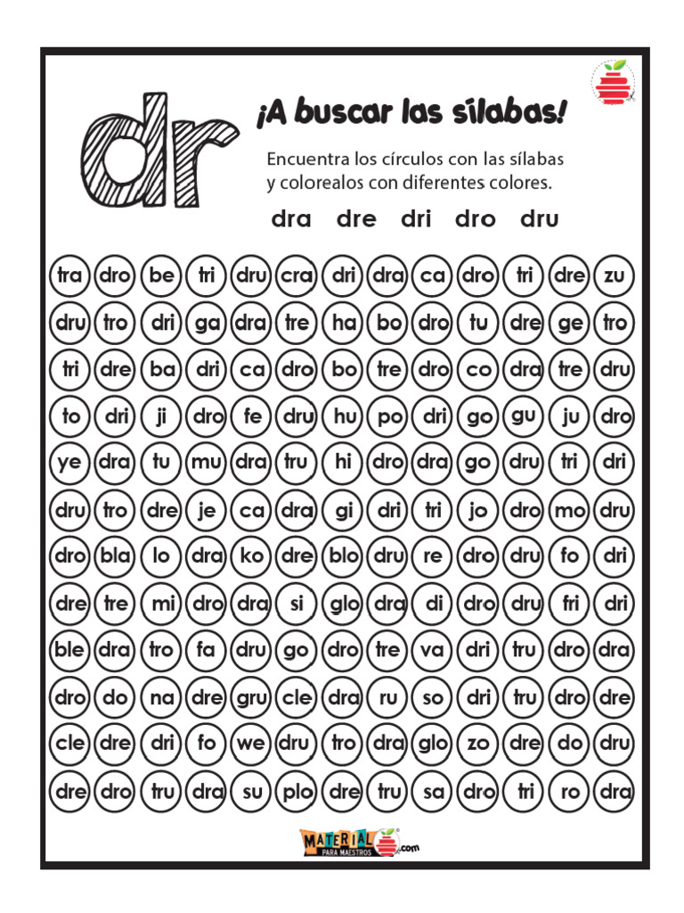 Silabas Trabadas DR | PDF