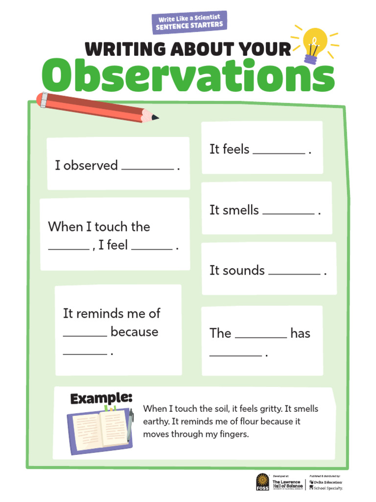 Write Like A Scientist Sentence Starters | PDF | Earth Sciences