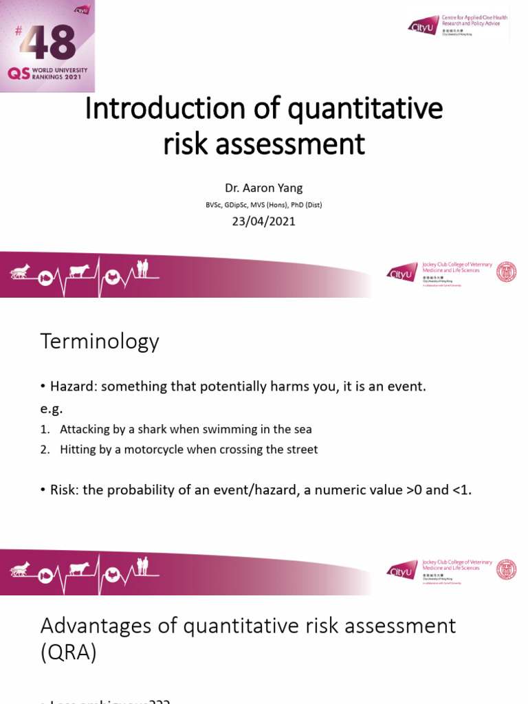 Introduction of Quantitative Risk Assessment | PDF