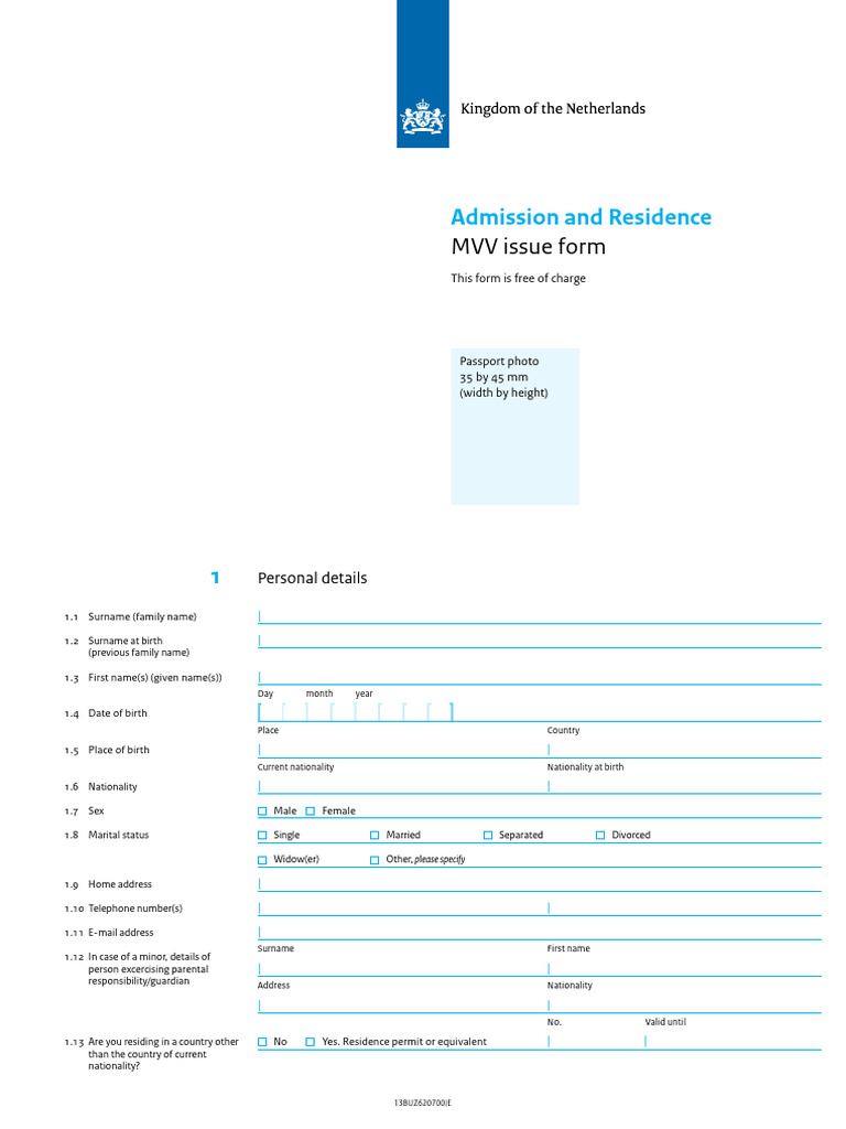 MVV Issue Form | PDF
