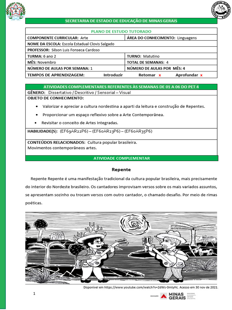 Atividade Complementar 6º2 | PDF