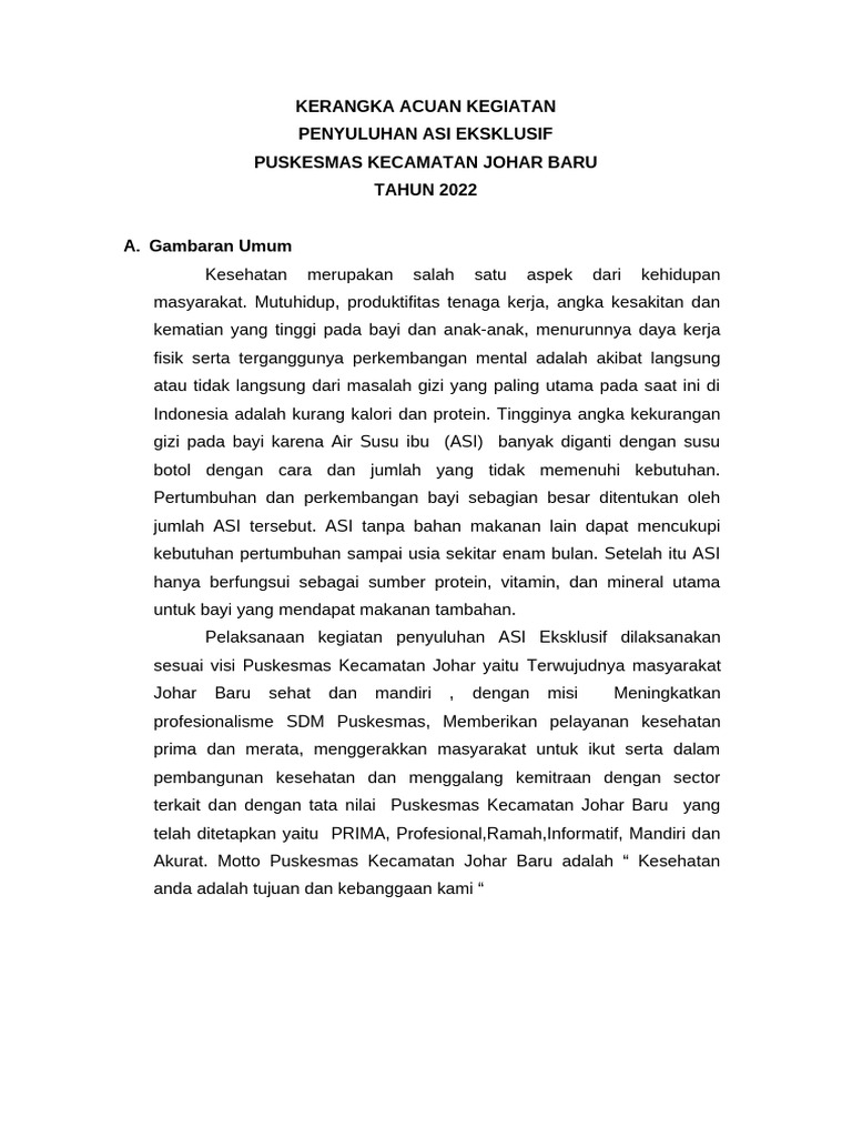 Kak Penyuluhan Asi Eks | PDF