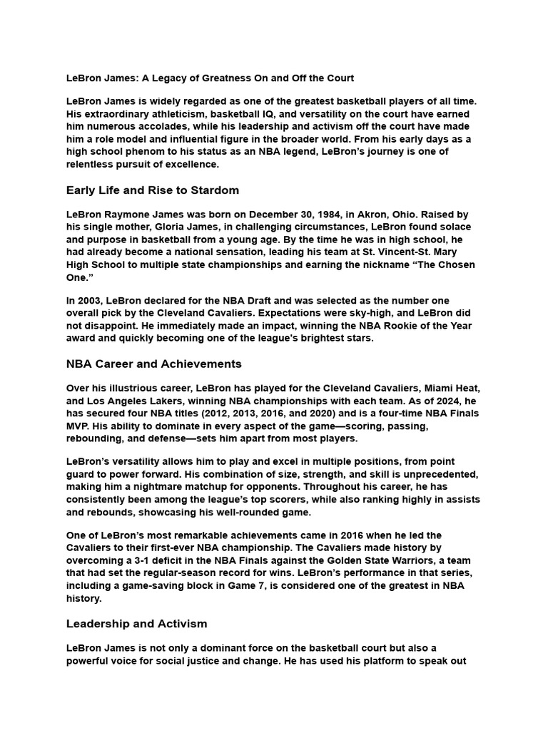 Lebron James | PDF