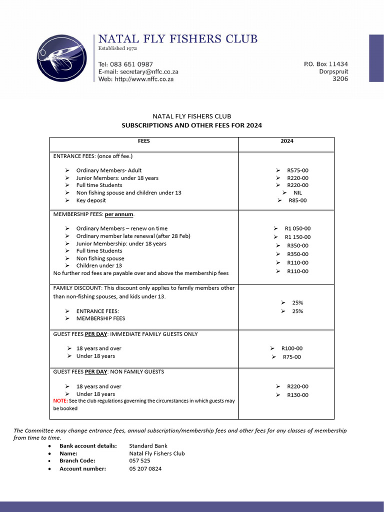 NFFC Fees 2024 | PDF