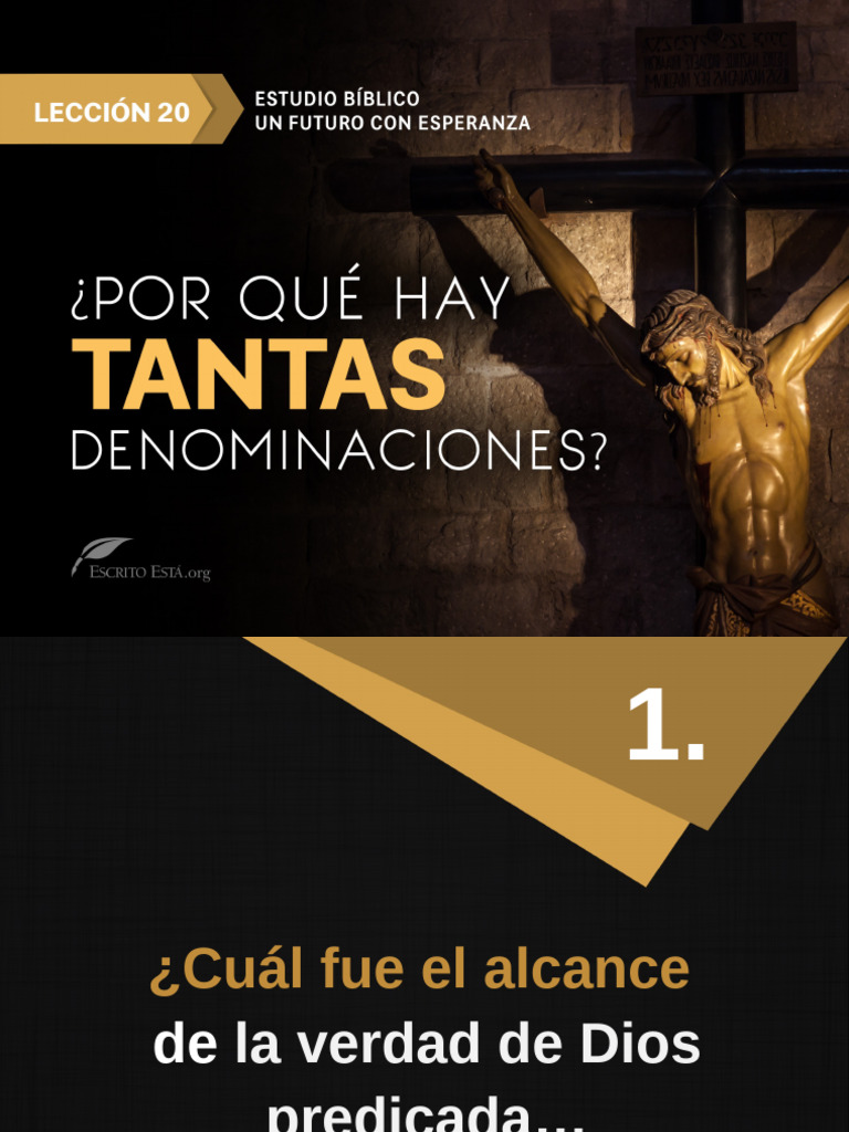 Leccion 20 Por Que Hay Tantas Denominaciones | PDF