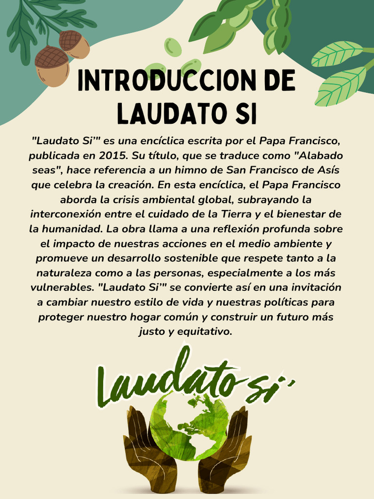 Introduccion de Laudato Si | PDF