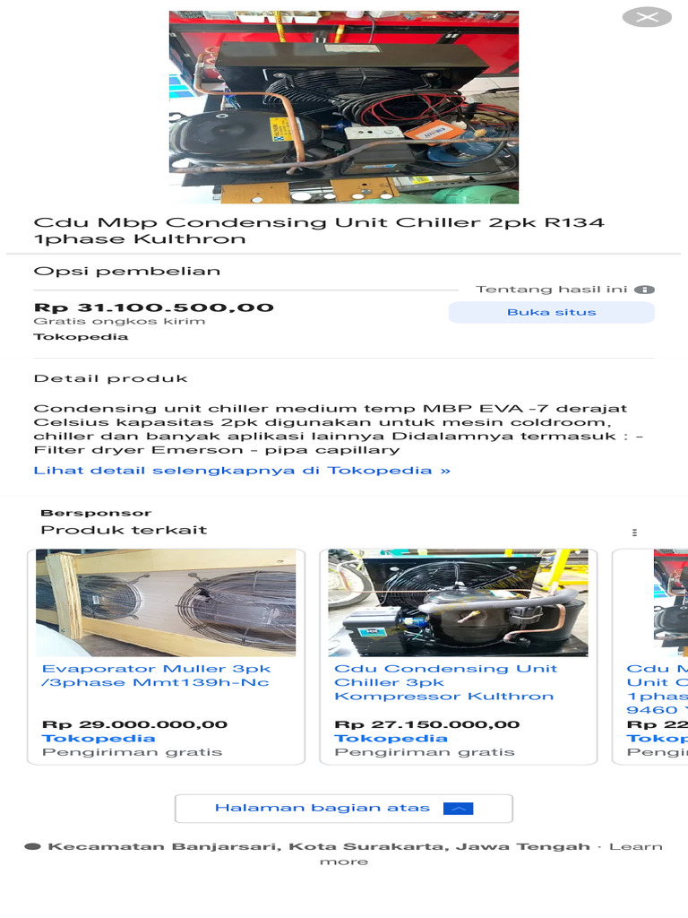 Cdu MBP Condensing Unit Chiller 2pk R134 1phase K | PDF