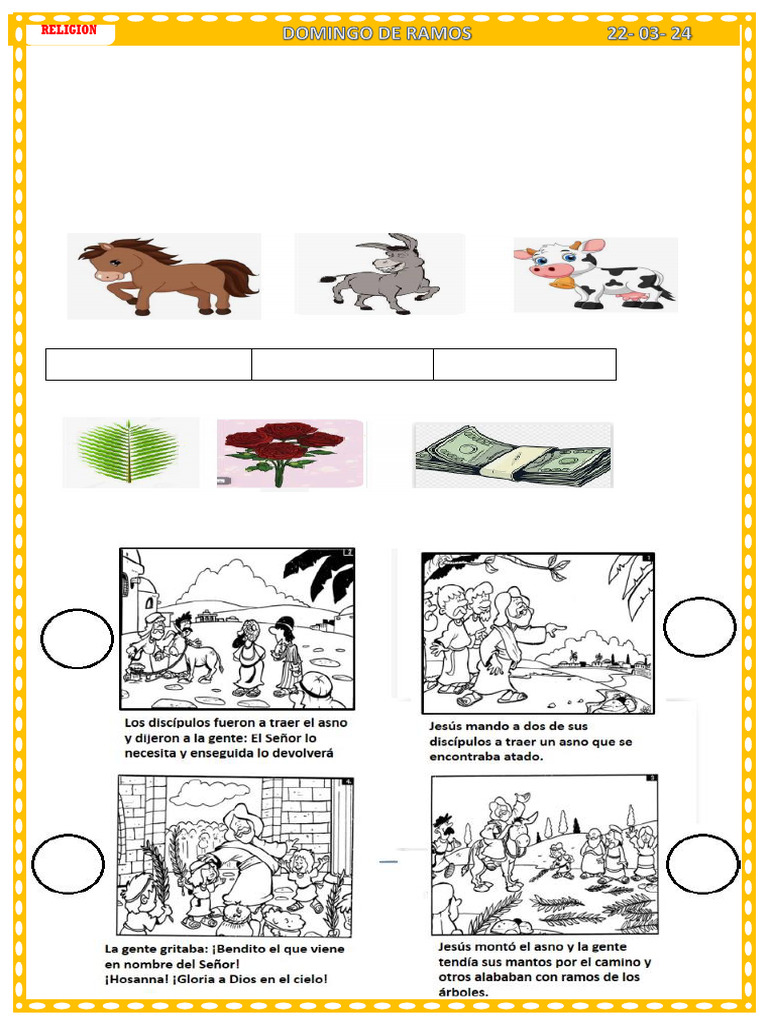 D5 Ficha Rel. U0 Domingo de Ramos | PDF