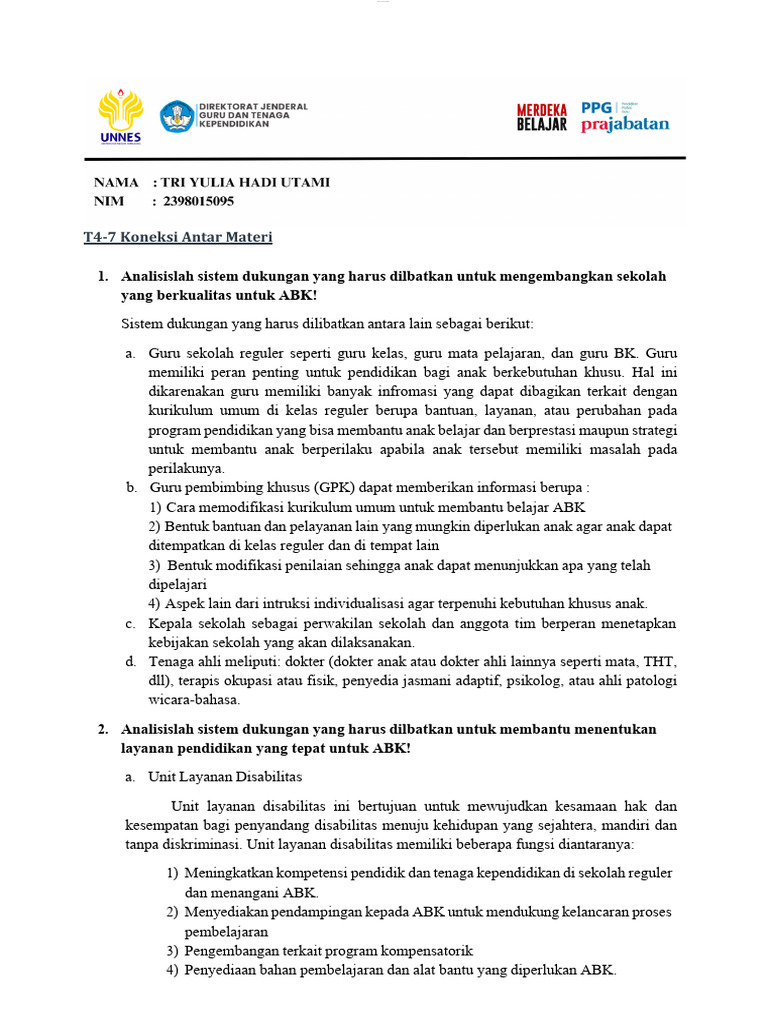 T4-7 Koneksi Antar Materi | PDF