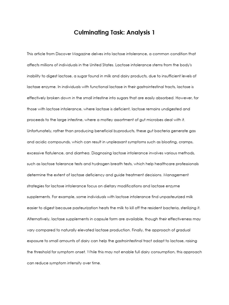 Culminating Task_ Analysis 1 | PDF