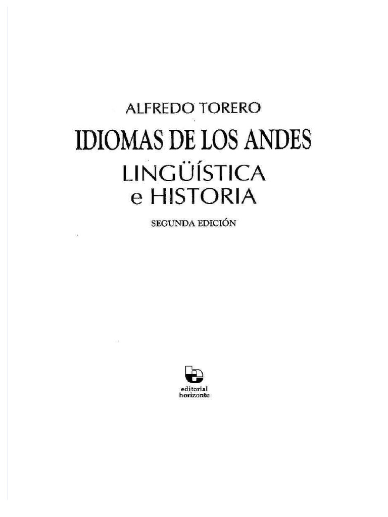 PDF Torero Alfredo 2002 Idiomas de Los Andes - Compress | PDF | Imperio Inca