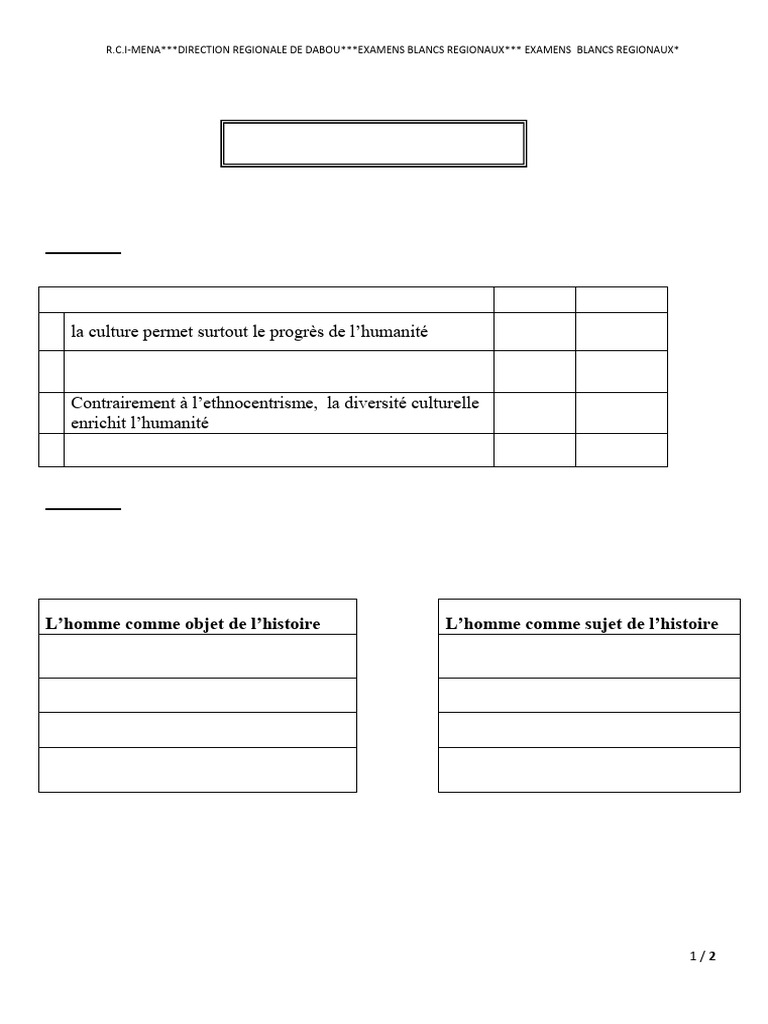 Philo Bac Blanc Serie A 2023 | PDF