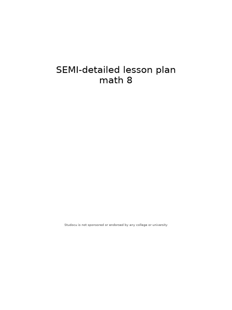 semi-detailed-lesson-plan-math-8 | PDF