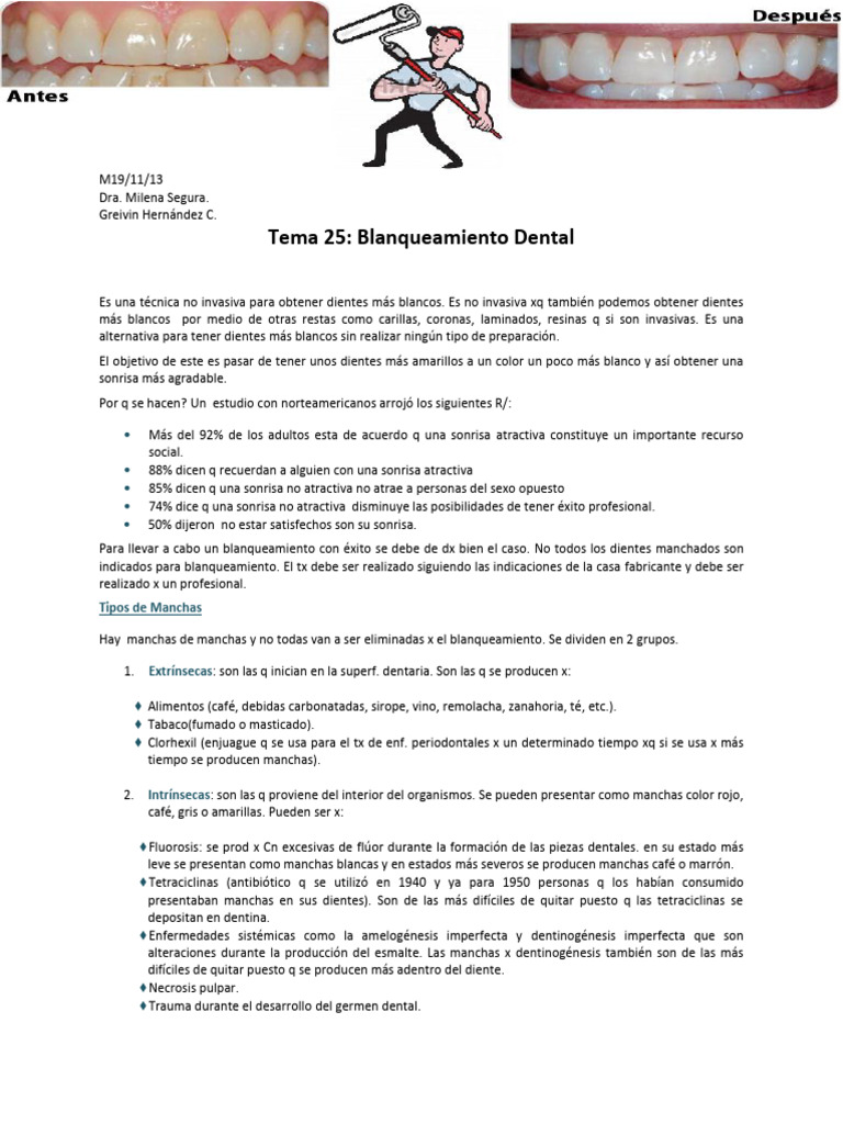 Clase 25_Blanqueamiento Dental | PDF
