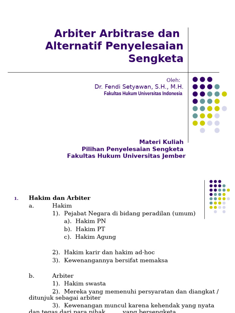 Arbitrase APS | PDF
