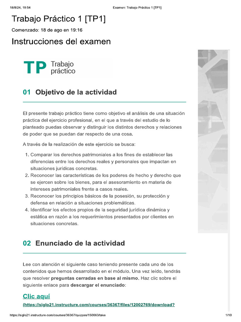 TP1 Derecho REal - Cin | PDF