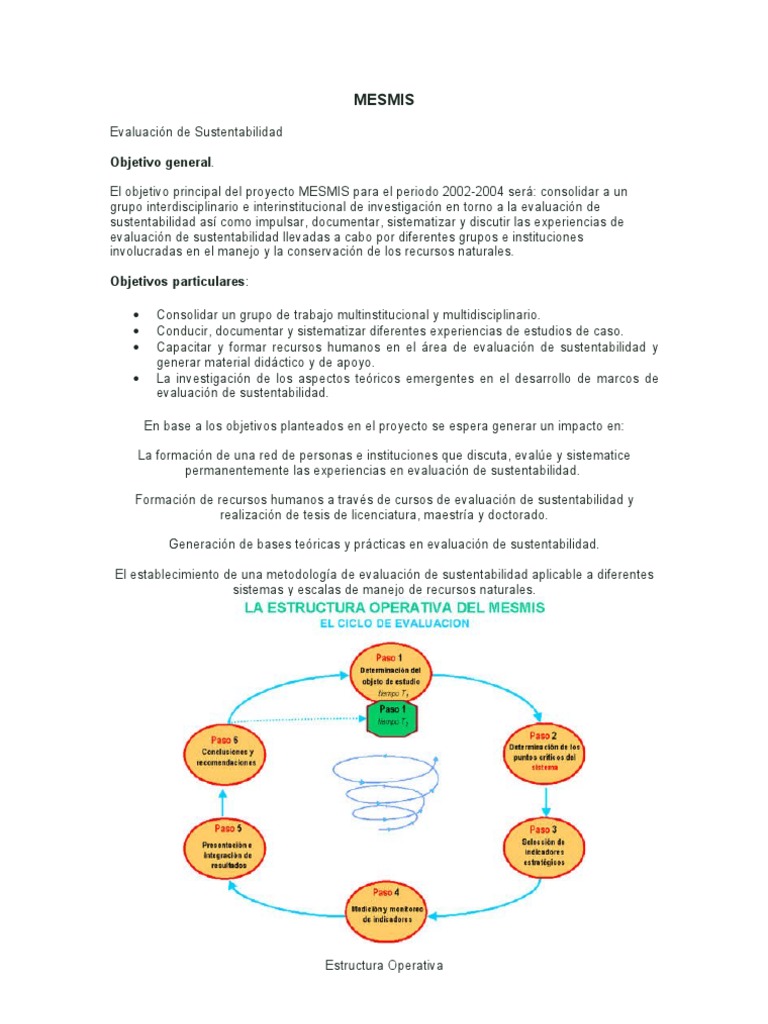 MESMIS | PDF | Sustentabilidad | Los bosques