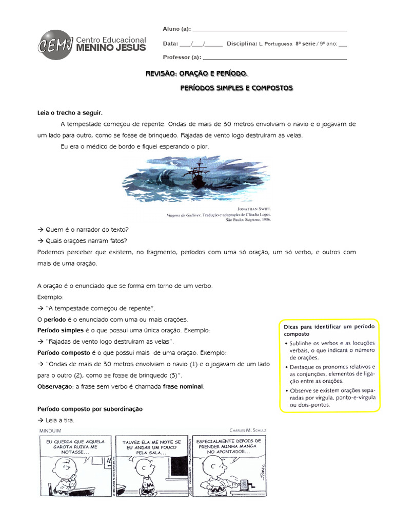 Atividades Período Simples e Composto | PDF