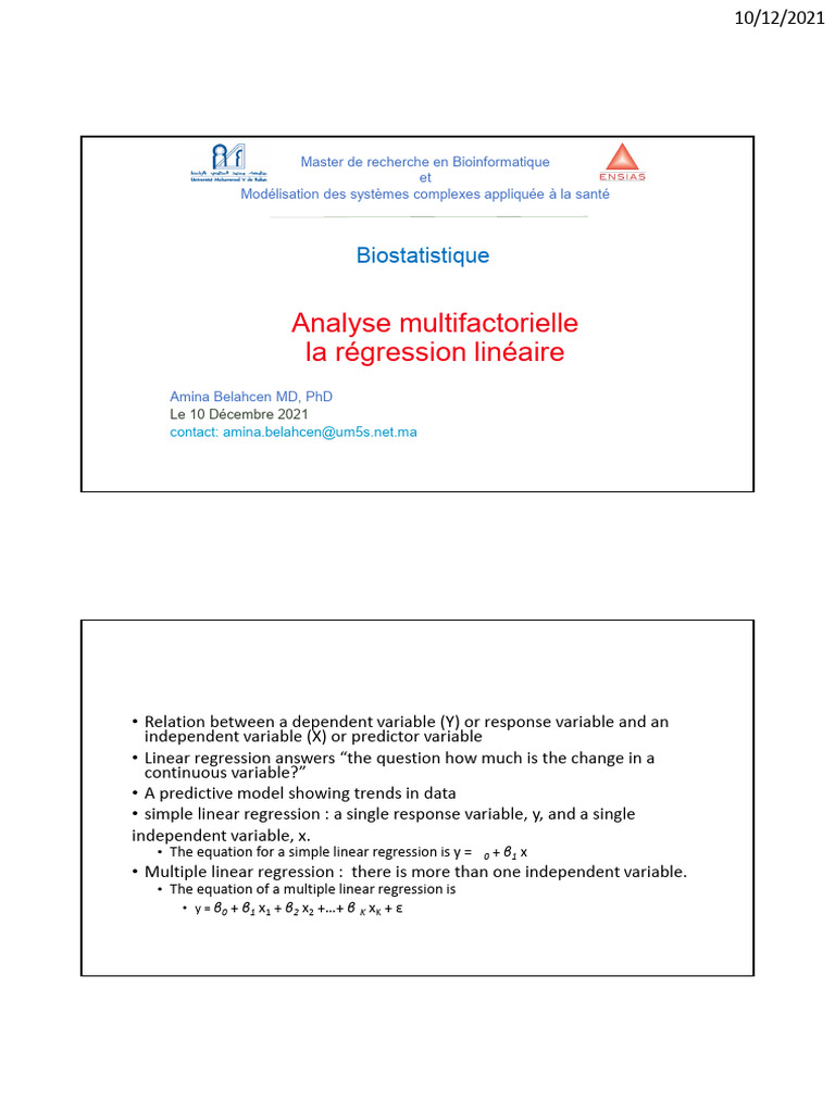 La Régression Linéaire | PDF
