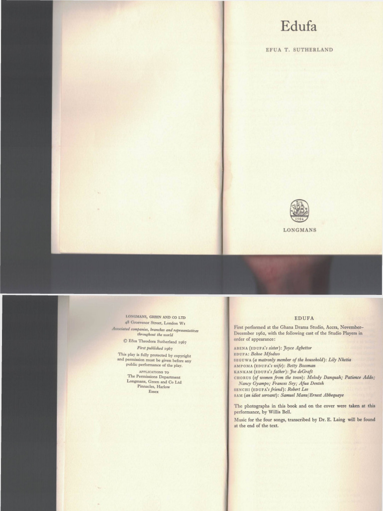 EDUFA by Efua T. Sutherland_OCR | PDF
